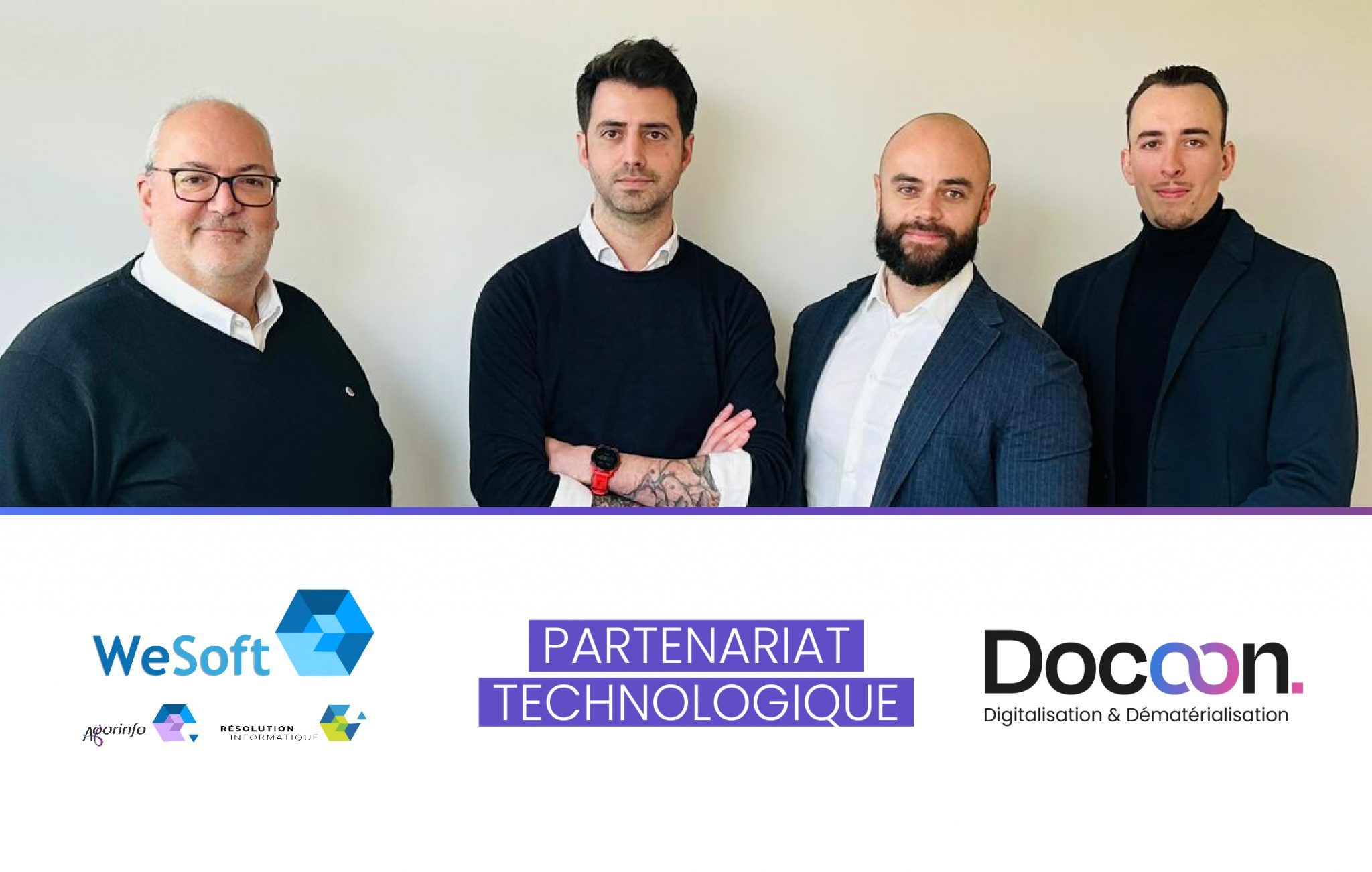 Docoon choisi par WeSoft pour la facturation électronique